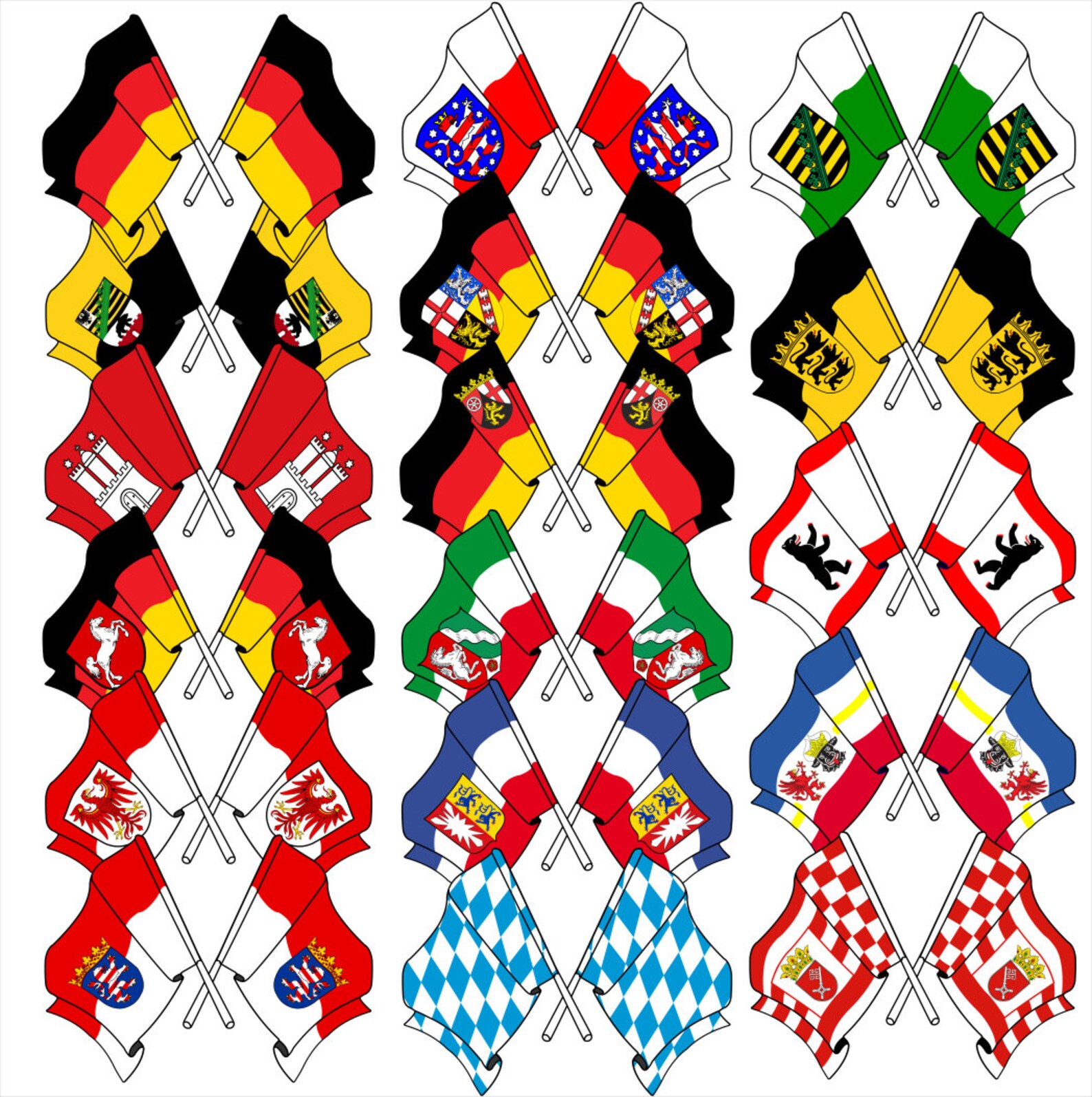 Flag and Cardio of Germany State Flags in Png Files Unique Clipart for ...