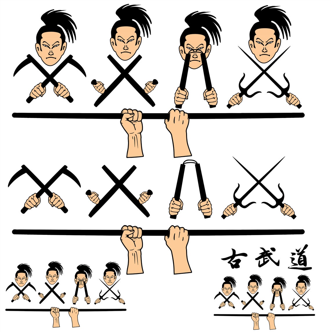 Unique Kobudo Clipart and Cutting Files. Files as Dxf-svg-png-eps-jpg ...