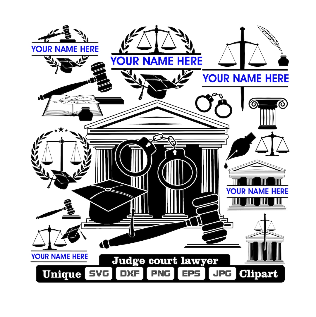 Judge Court Lawyer Clip Art Dxf Svg Png Eps Jpg for Cutting,shirt ...