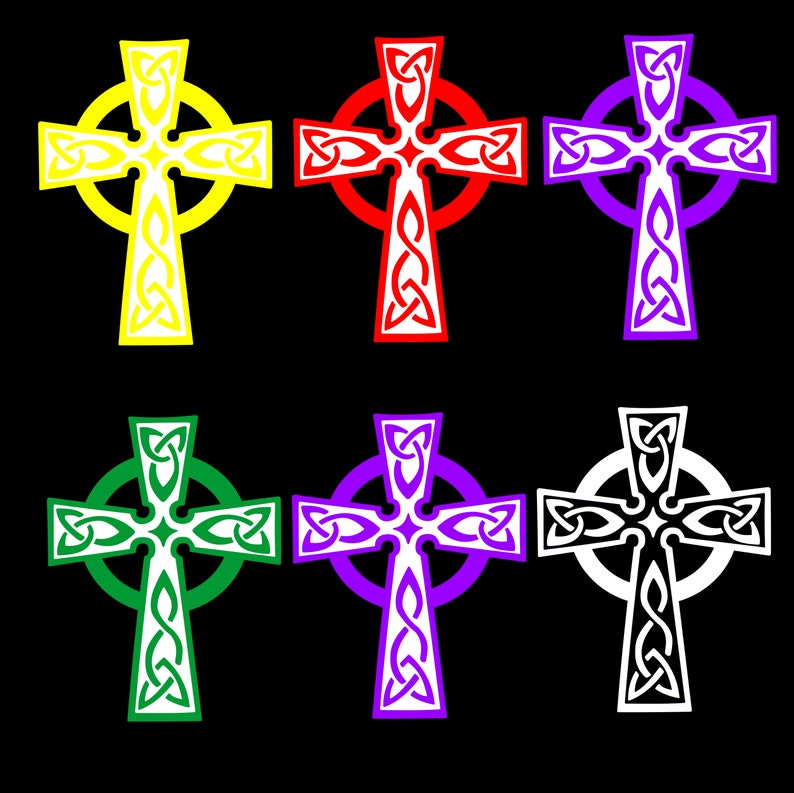 Celtic Cross Clip Art Dxf Svg Png Eps Jpg for Cutting, Clothing Imprint ...