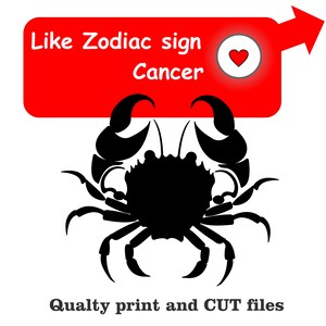 Zodiac Lobster Sign Cancer Clip Art Dxf Svg, Png,eps, Jpg, for Shirt ...