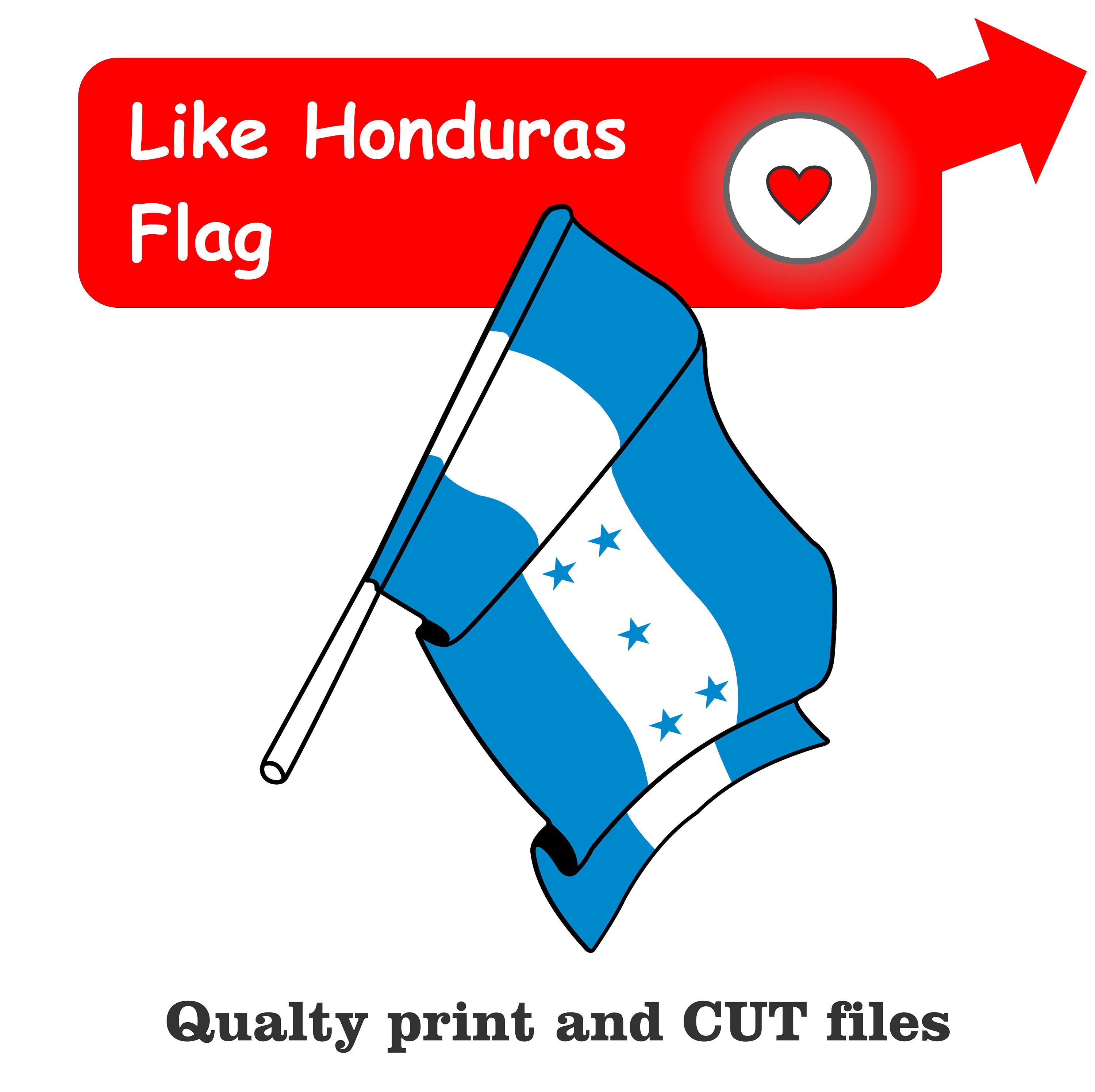 Flag and Cardio of Honduras in Dxf, Svg, Png, Eps and Jpg Files Unique ...