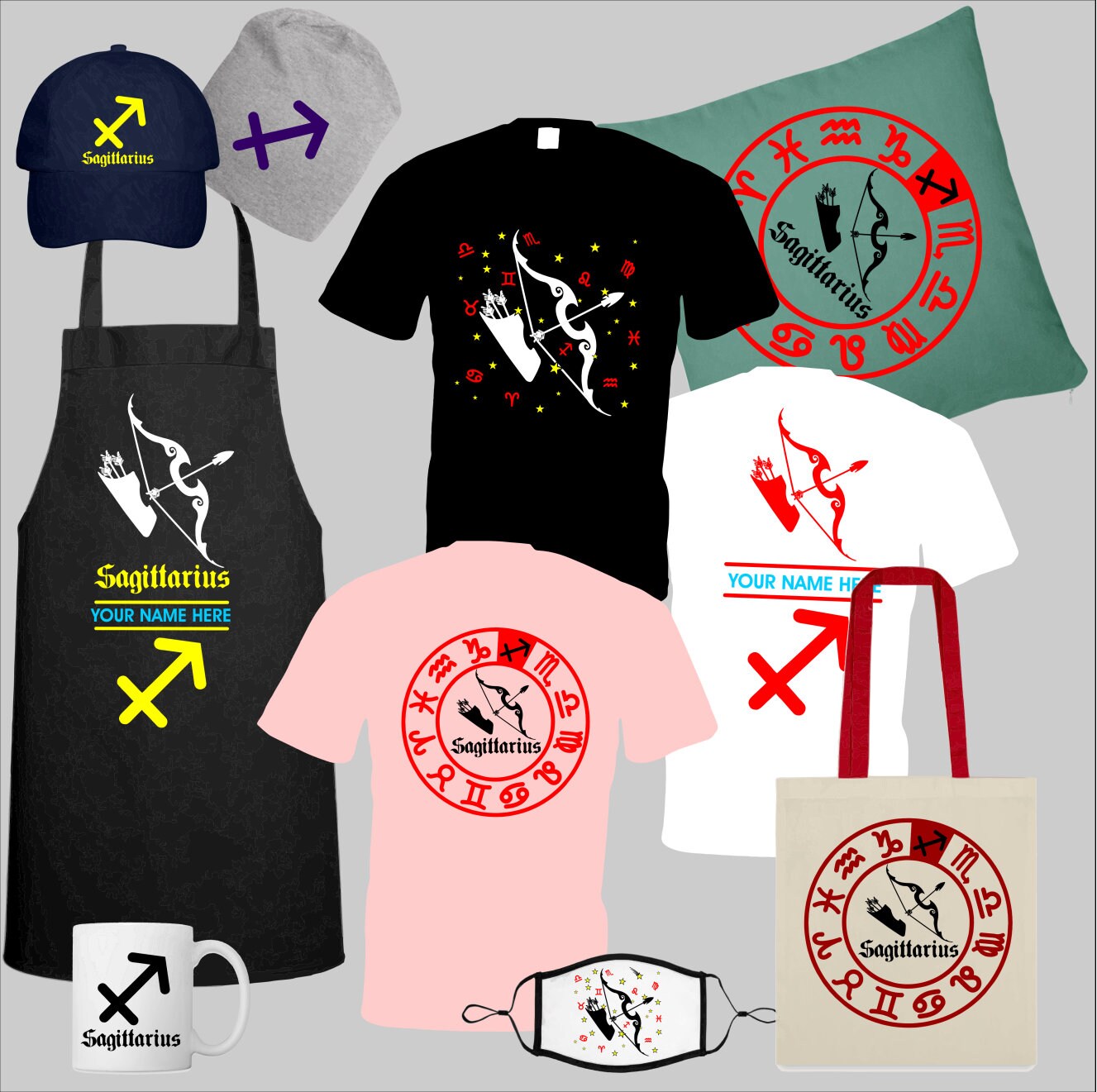 Zodiac Sign Sagittarius Clip Art Dxf Svg, Png,eps, Jpg, for Shirt ...