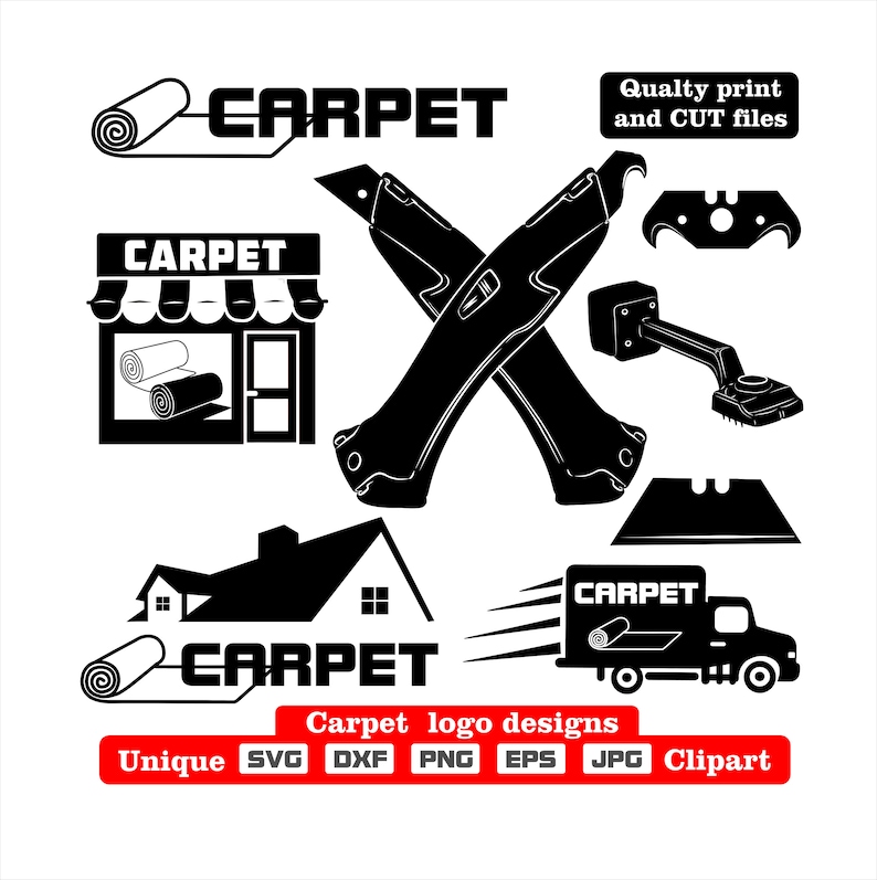 Unique Carpet Flooring Shop or Company Logo Design as Dxf-svg-png-eps ...