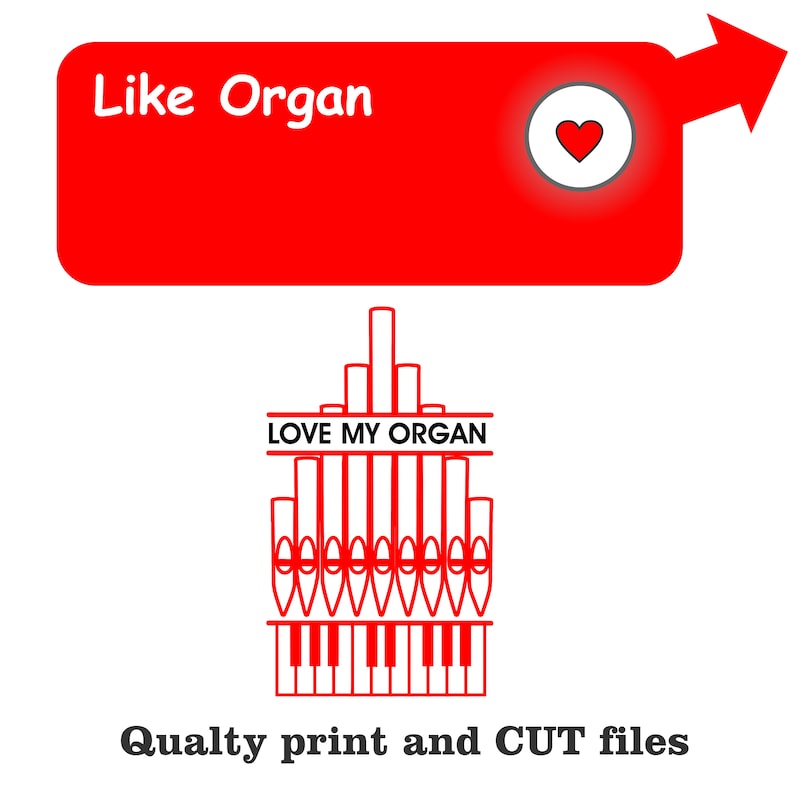 Church Organ Clip Art Dxf Svg Png Eps Jpg for Cutting, Shirt Design ...