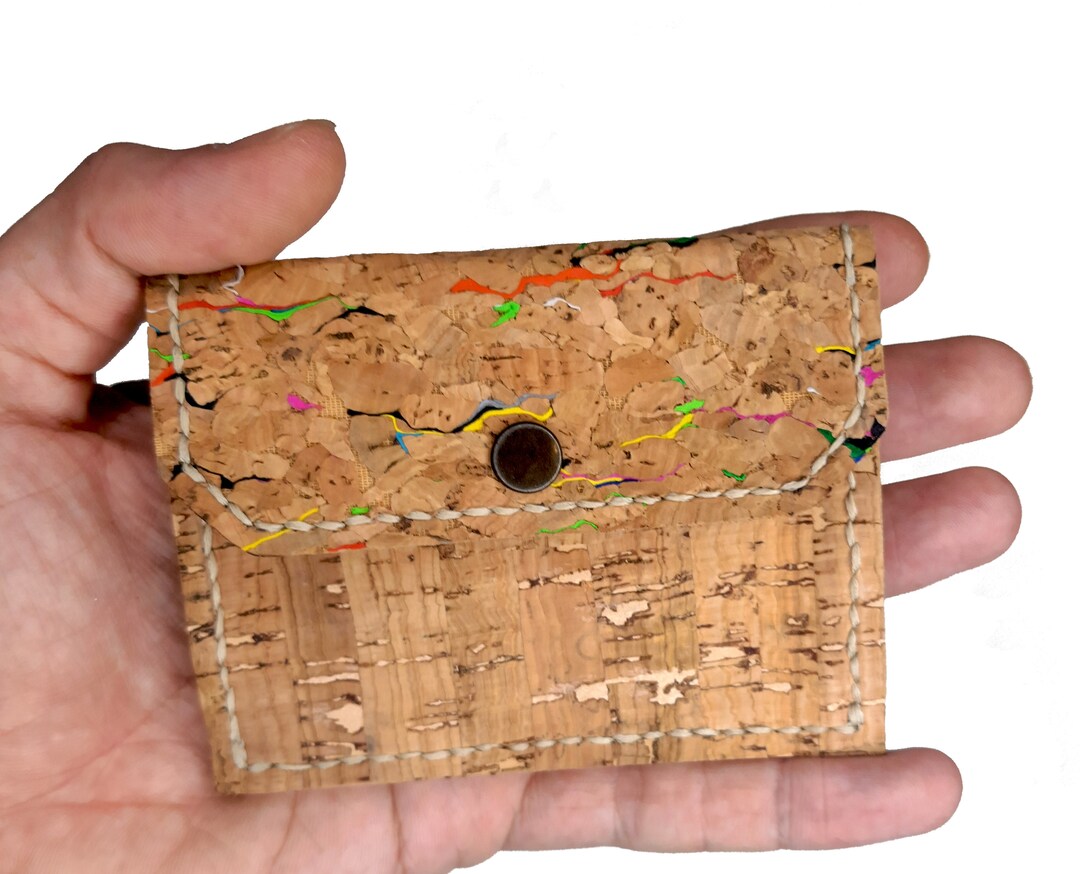 Minimalist Cork Card & Coin Purse: Slim Vegan Wallet - Etsy