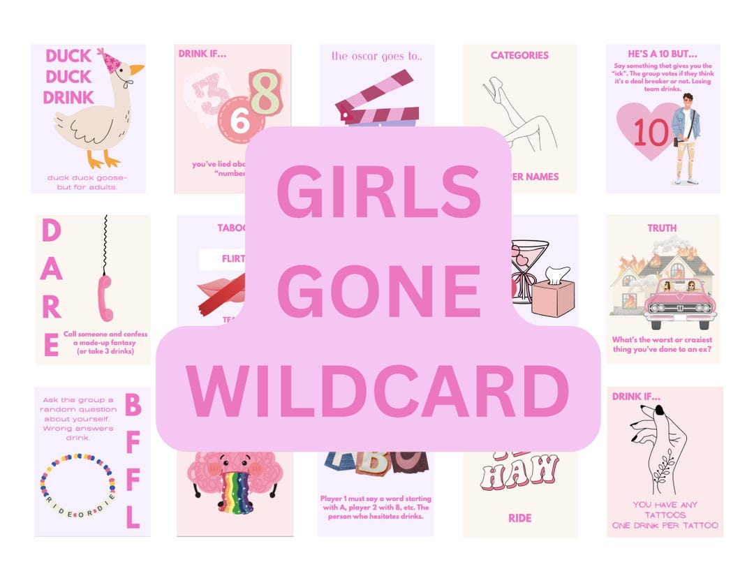 Girls Gone Wildcard- Girls Night Card Game- Adult Drinking Card Game ...