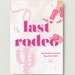 Last Rodeo Bachelorette Hen Invitation Itinerary Template, Customizable ...
