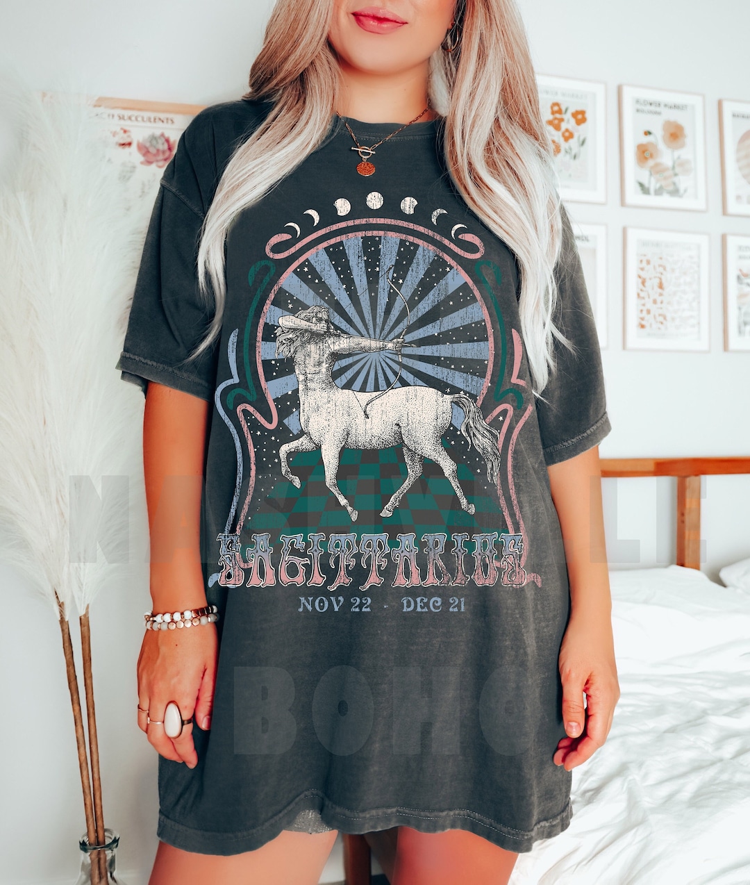 Sagittarius Zodiac Tee, Sagittarius T-shirt, Comfort Colors Tee, Nineties Tee, Vintage Inspired ...