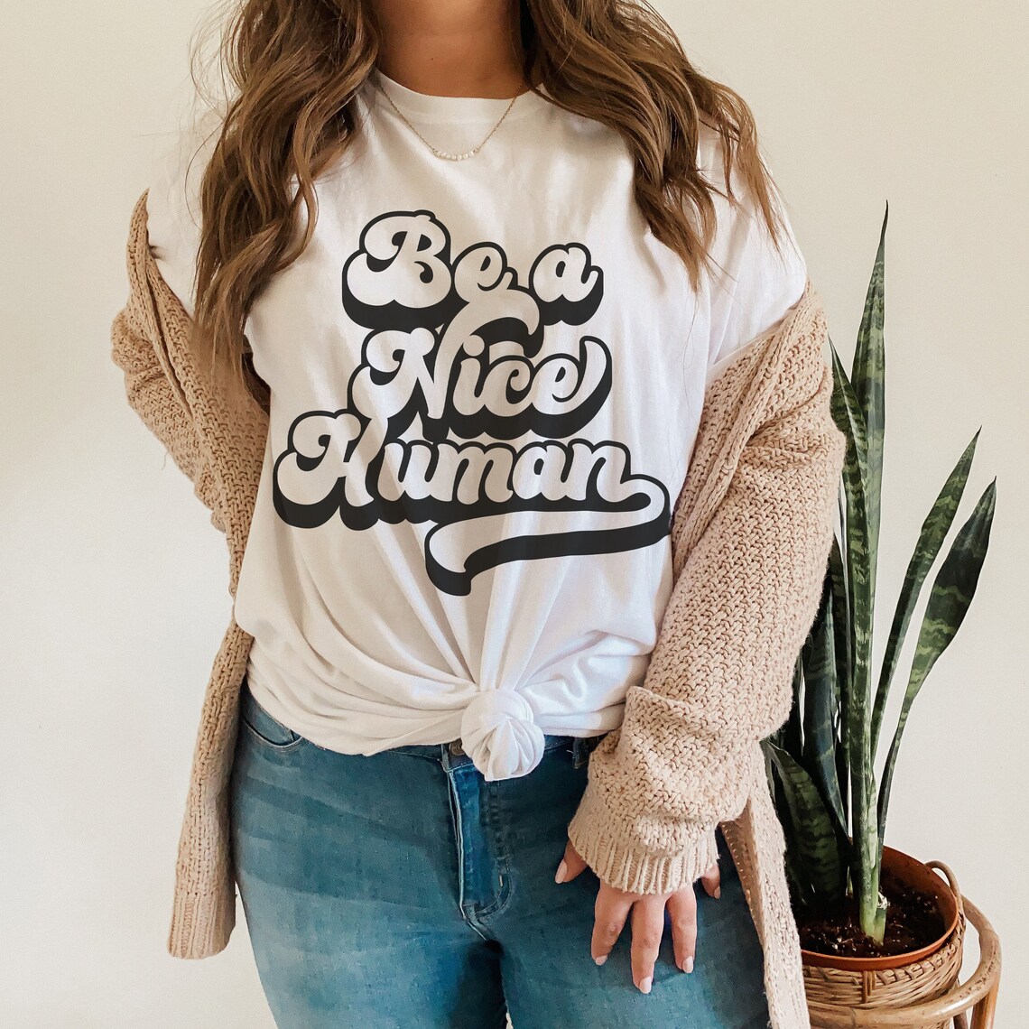 Be a Nice Human Tee Peace T-Shirt Hippie Tee Vintage | Etsy