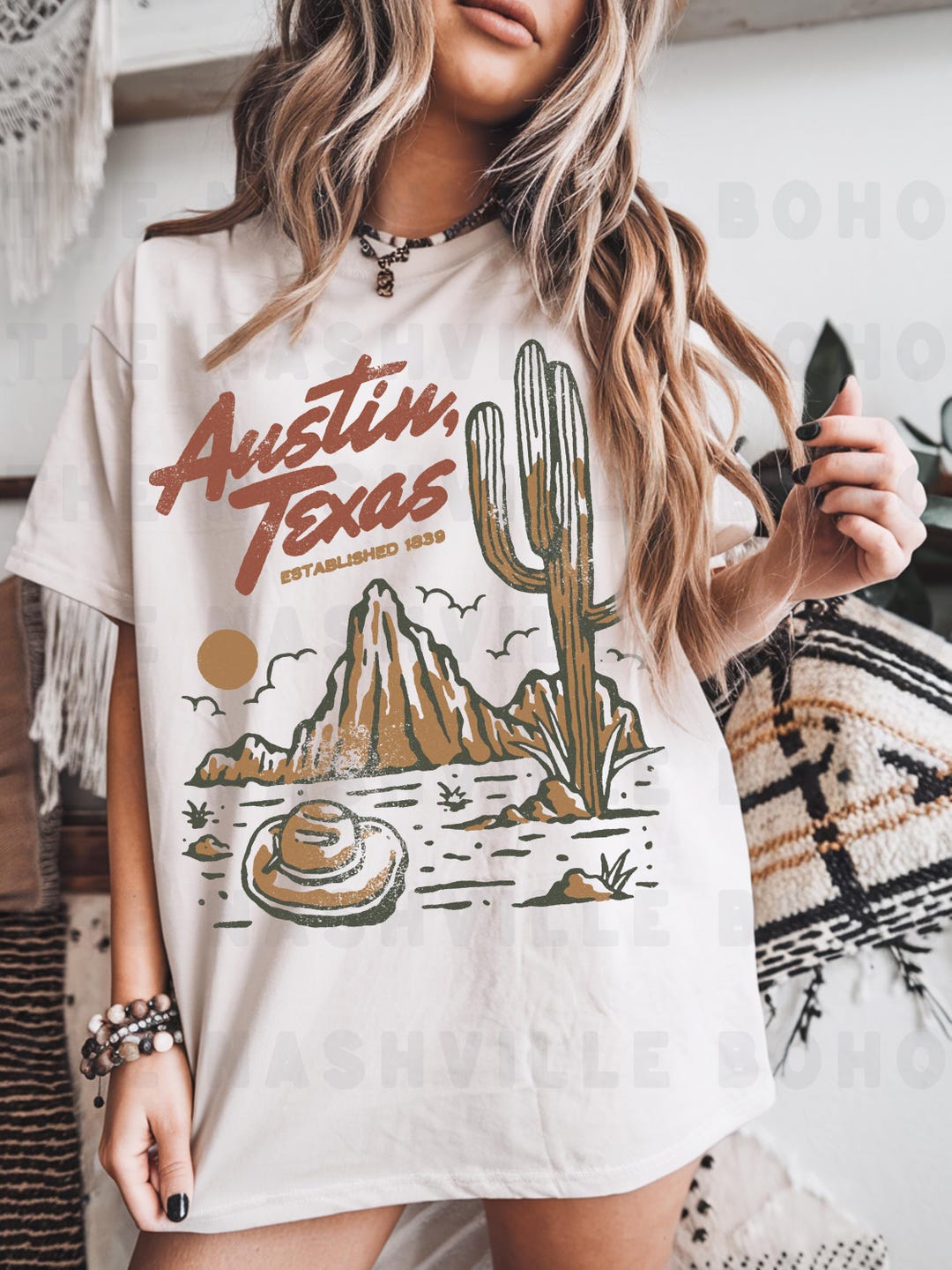Austin Texas Tee, Austin T-shirt, Texas Vintage Inspired Cotton T-shirt ...