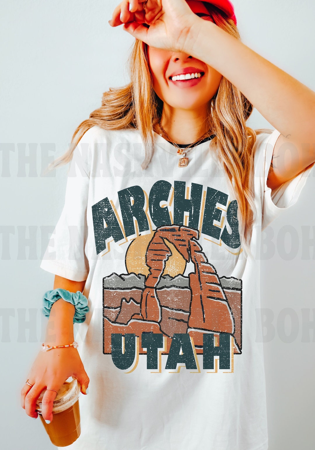 Utah Tee, Arches National Park Tee, Utah Graphic Tee, Boho Tee, Vintage ...