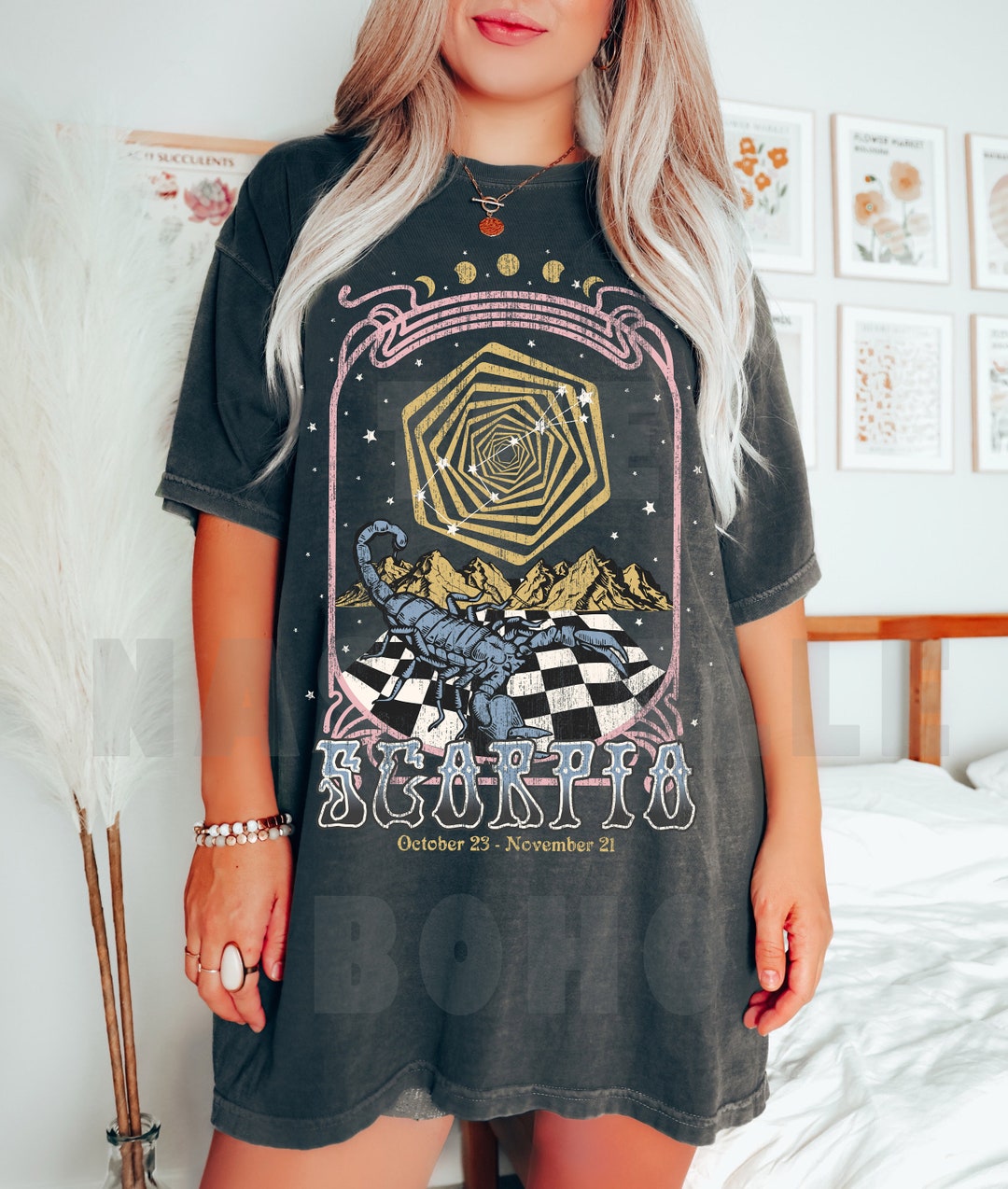 Scorpio Zodiac Tee, Scorpio T-shirt, Comfort Colors Tee, Nineties Tee ...