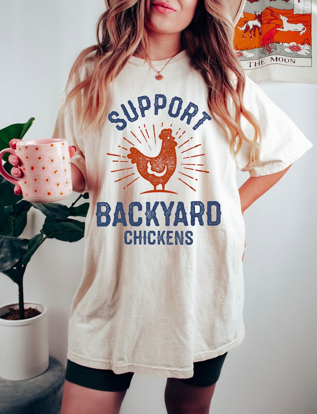 Support Backyard Chickens Tee, Vintage Inspired Cotton T-shirt, Unisex ...