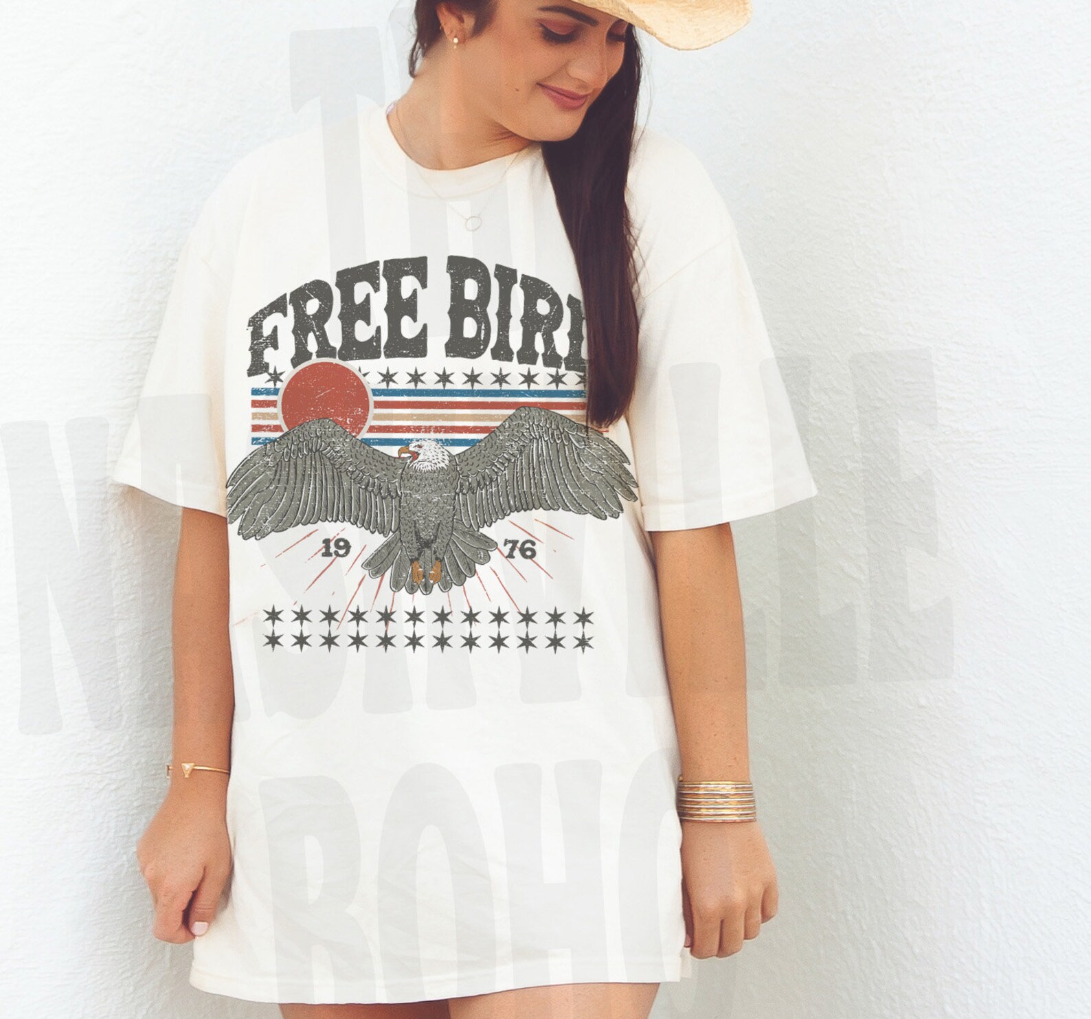 Free Bird Tee, Free Bird T-shirt, Concert Tee, Vintage Inspired Cotton ...