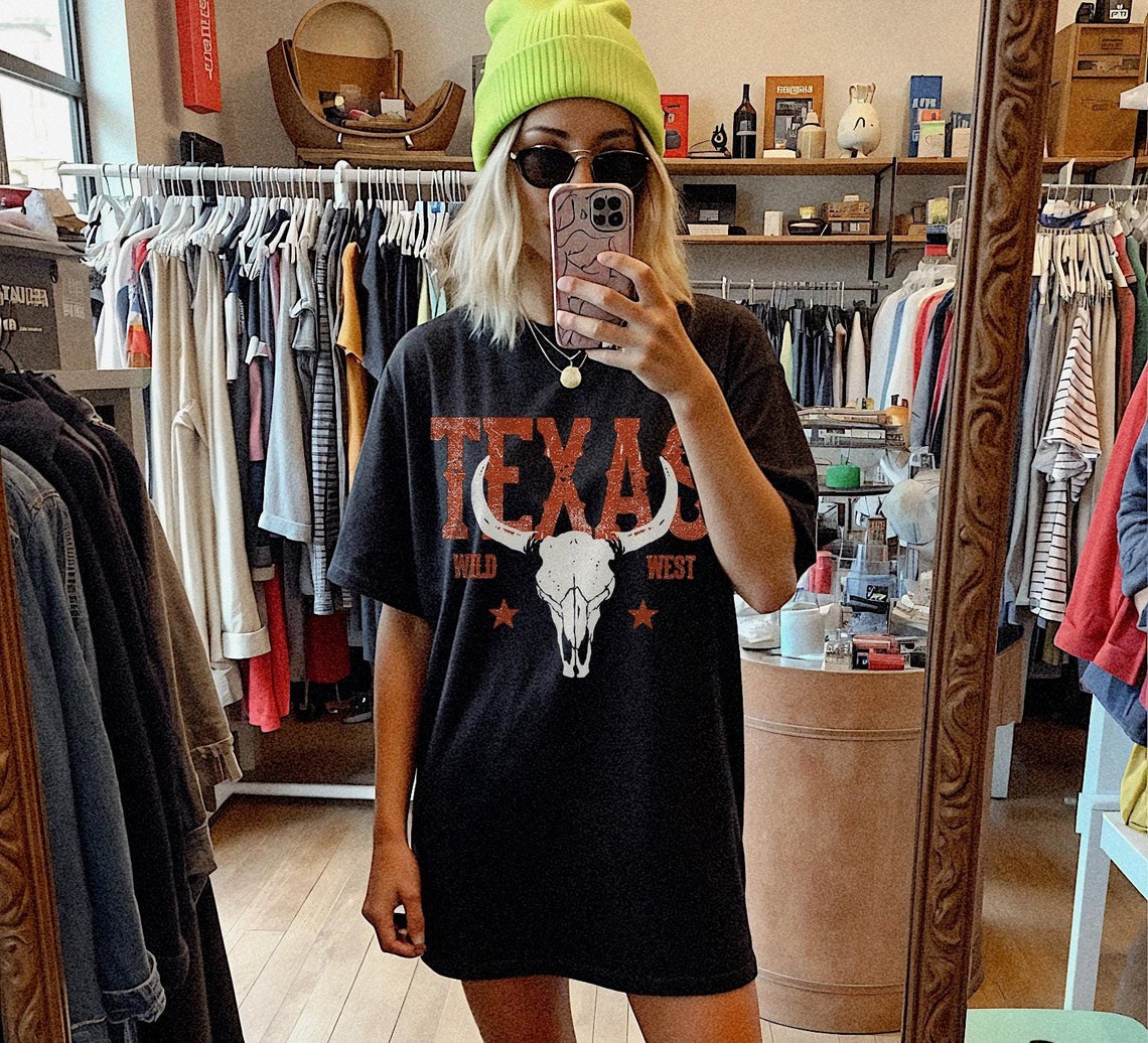 Texas Tee, Texas T-shirt, Texas Vintage Inspired Cotton T-shirt, Desert ...