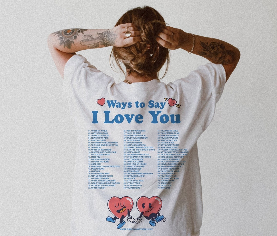 Ways to Say I Love You Tee, Love Tee, Comfort Colors Tee, Valentine's ...