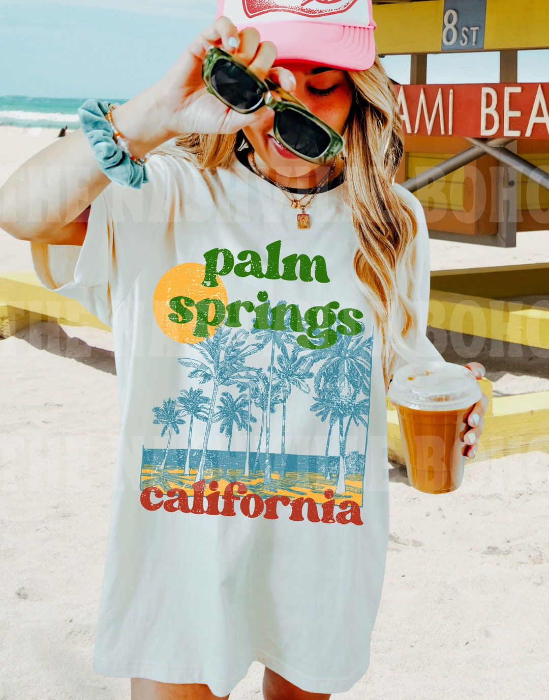Palm Springs Tee Comfort Colors Tee Beach Tee California - Etsy