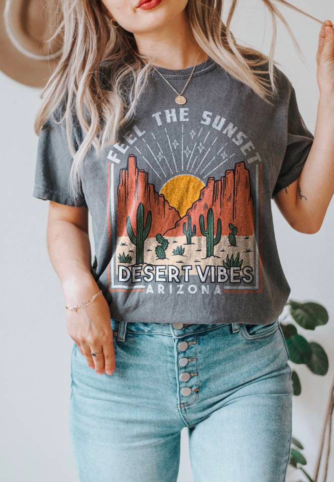 Arizona Tee Desert Tee Desert Vibes Desert T-shirt Boho | Etsy
