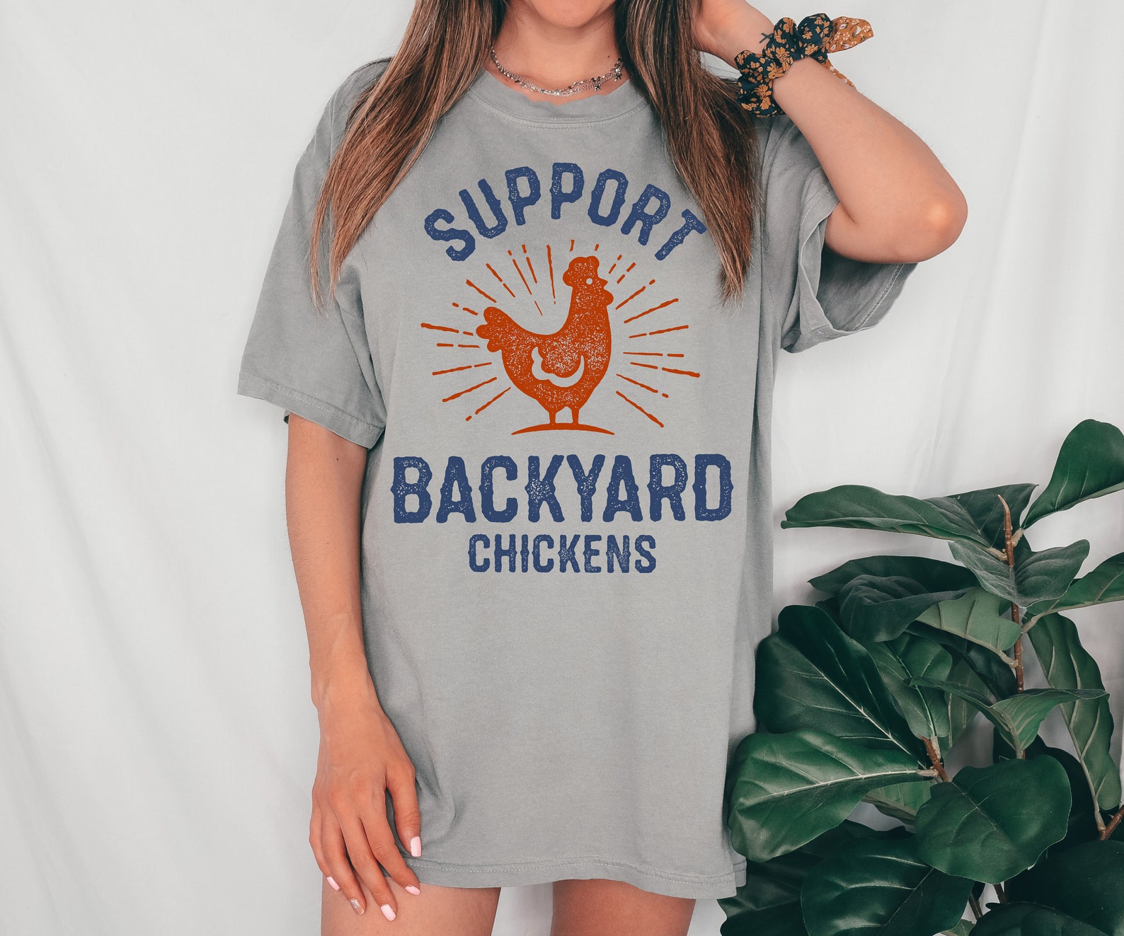 Support Backyard Chickens Tee Vintage Inspired Cotton - Etsy