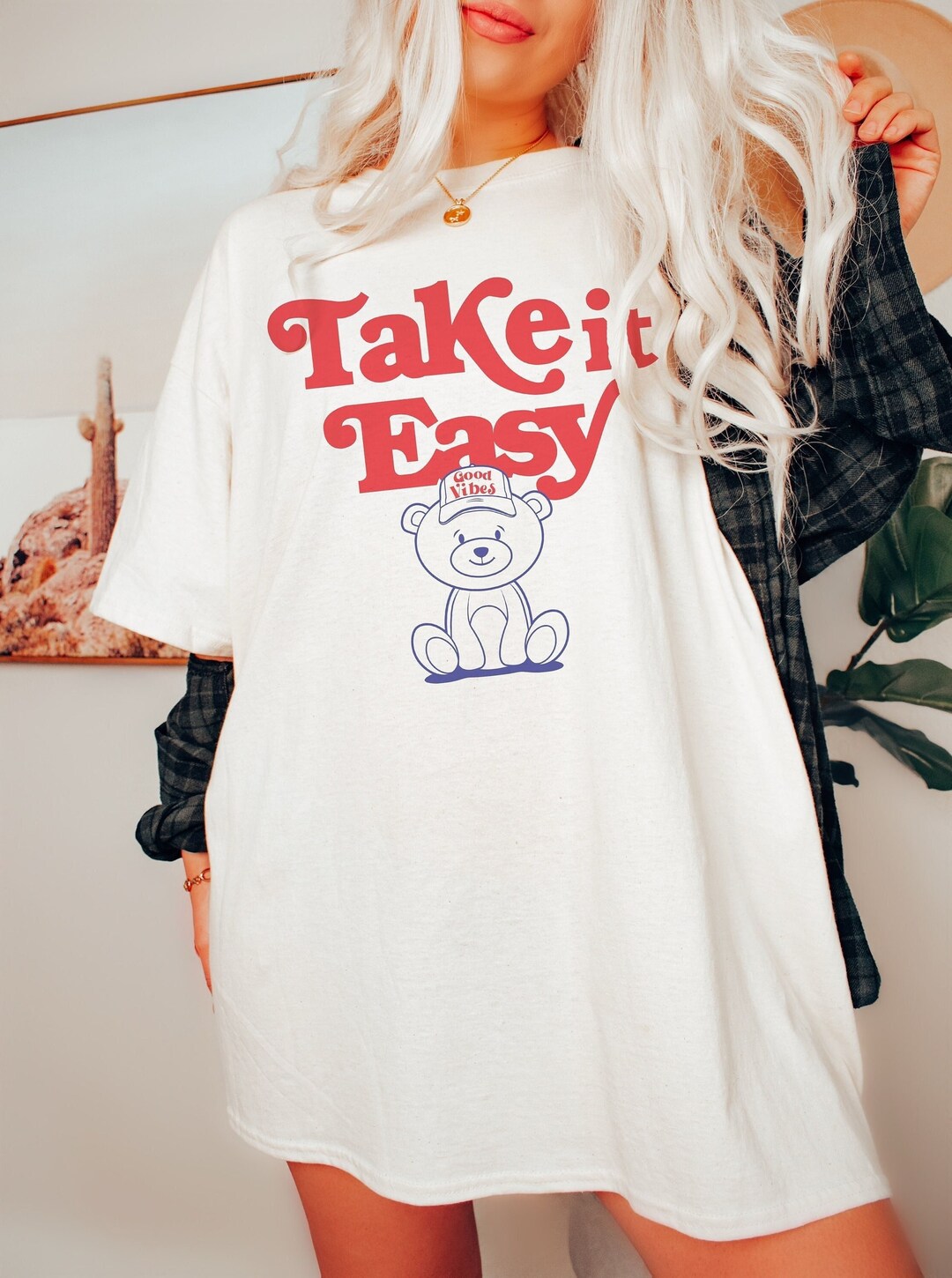 Take It Easy Tee, Take It Easy T-shirt, Hippie Tee Vintage Inspired ...