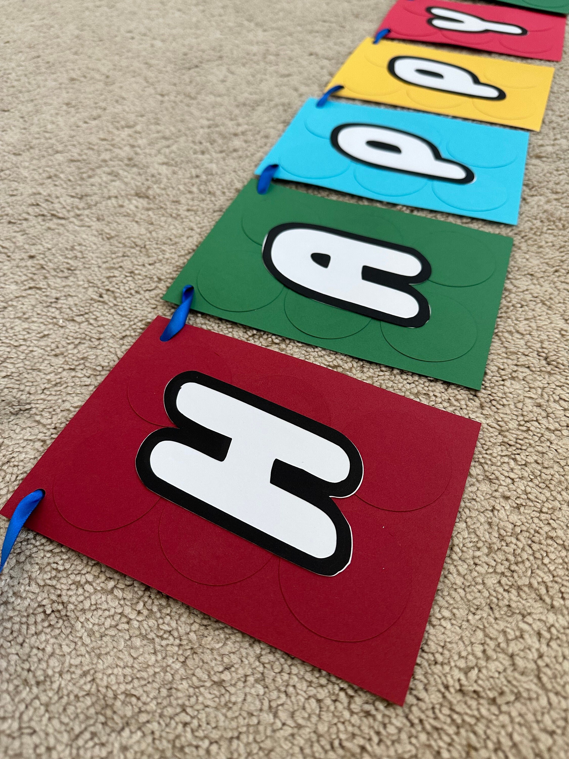 Building Blocks Happy Birthday Banner 1pc - Etsy