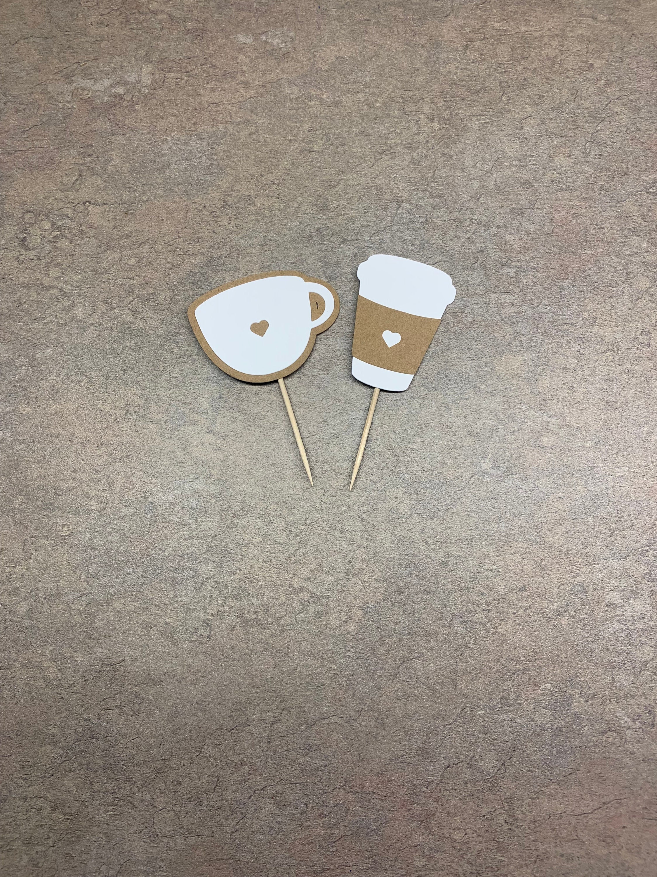 Coffee Latte Cupcake Toppers 12 Pcs - Etsy