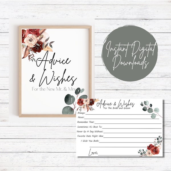 Wedding Advice Cards - Etsy