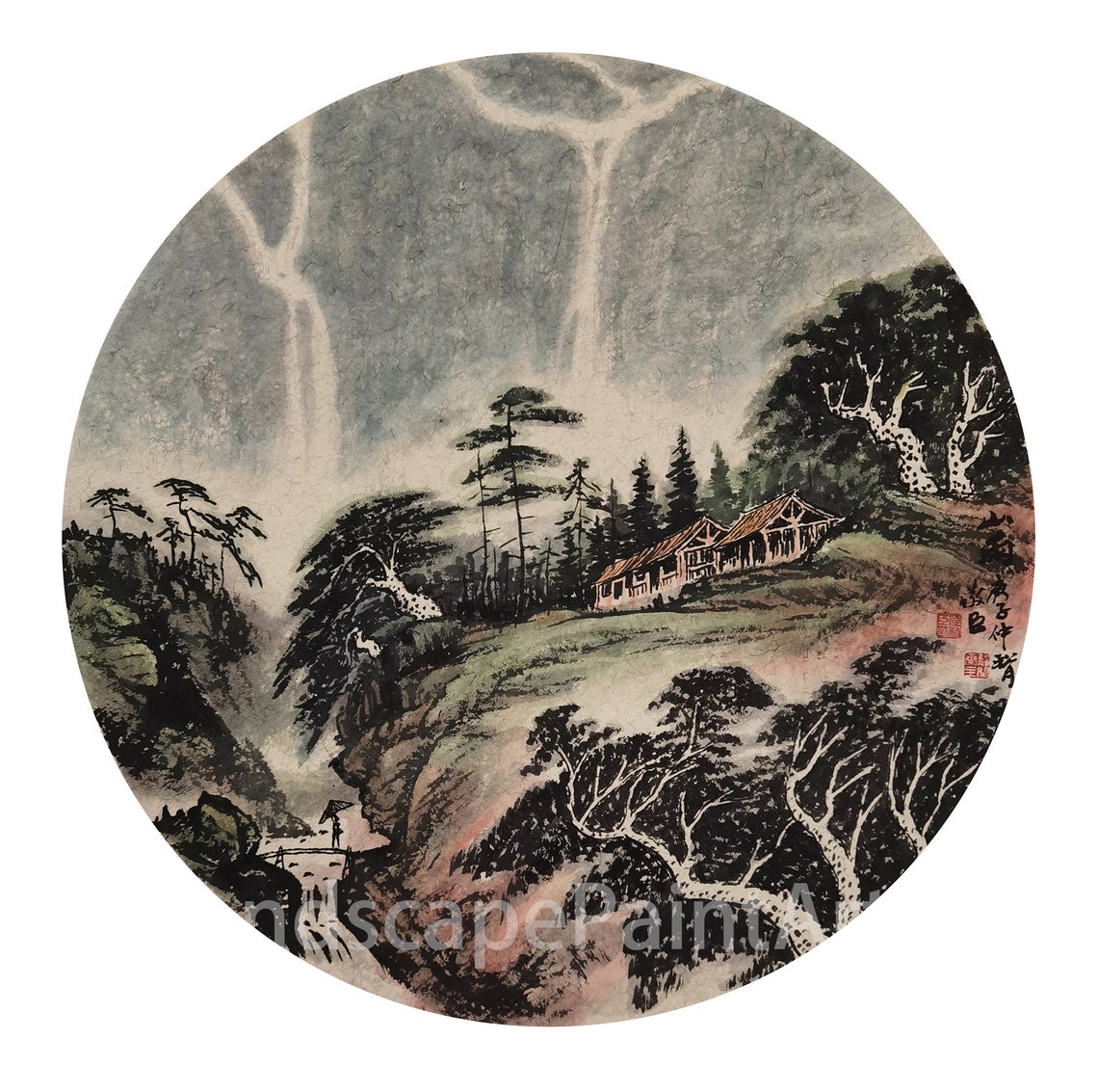 Original Chinese Ink and Wash Painting Hand Painting Chinese Landscape ...