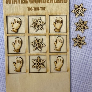 Winter Wonderland Tic-tac-toe Wooden Game - Etsy