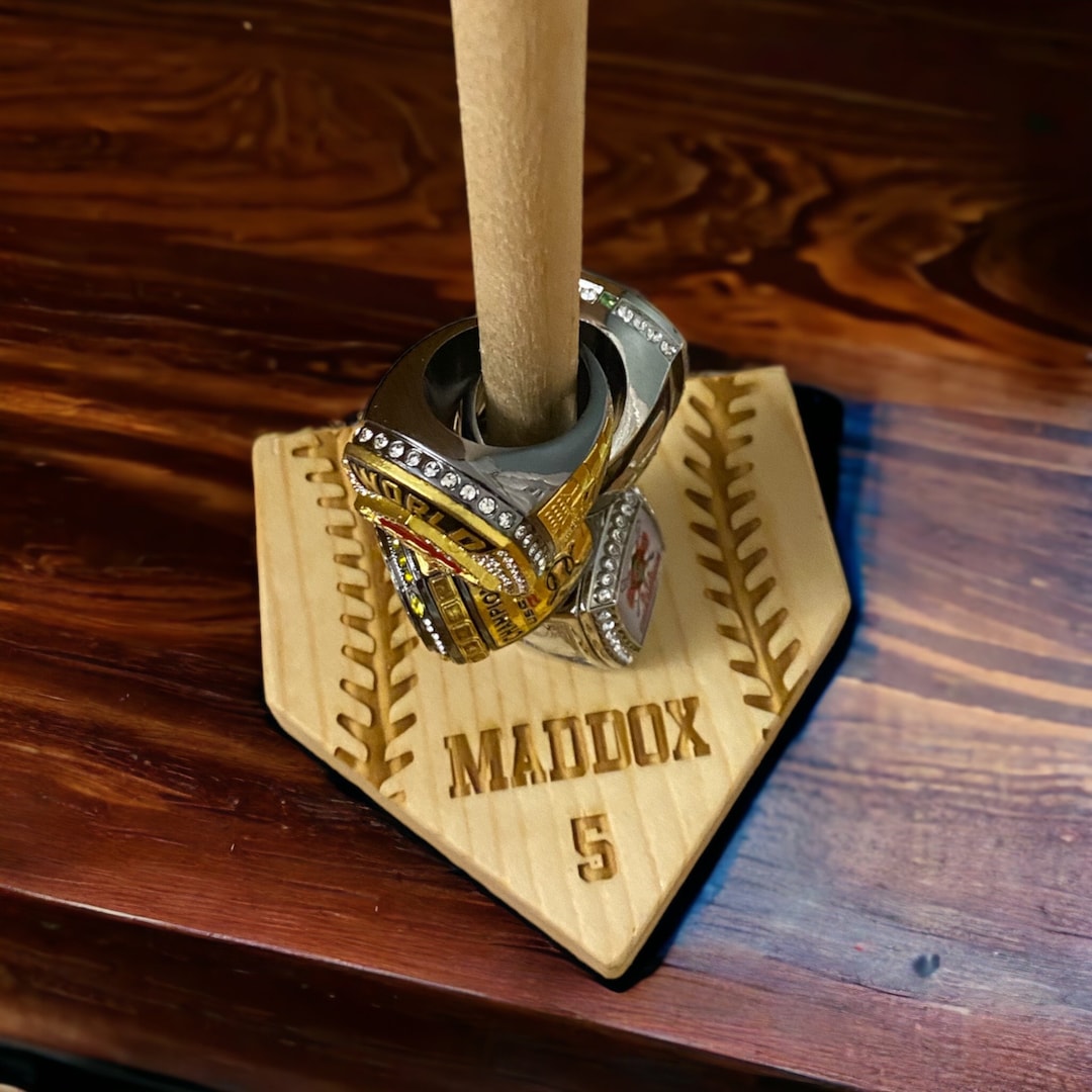 Wooden Ring Holder | Baseball or Softball Tournament Ring Holder ...