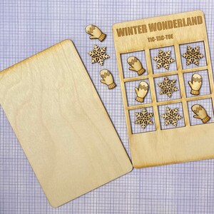 Winter Wonderland Tic-tac-toe Wooden Game - Etsy