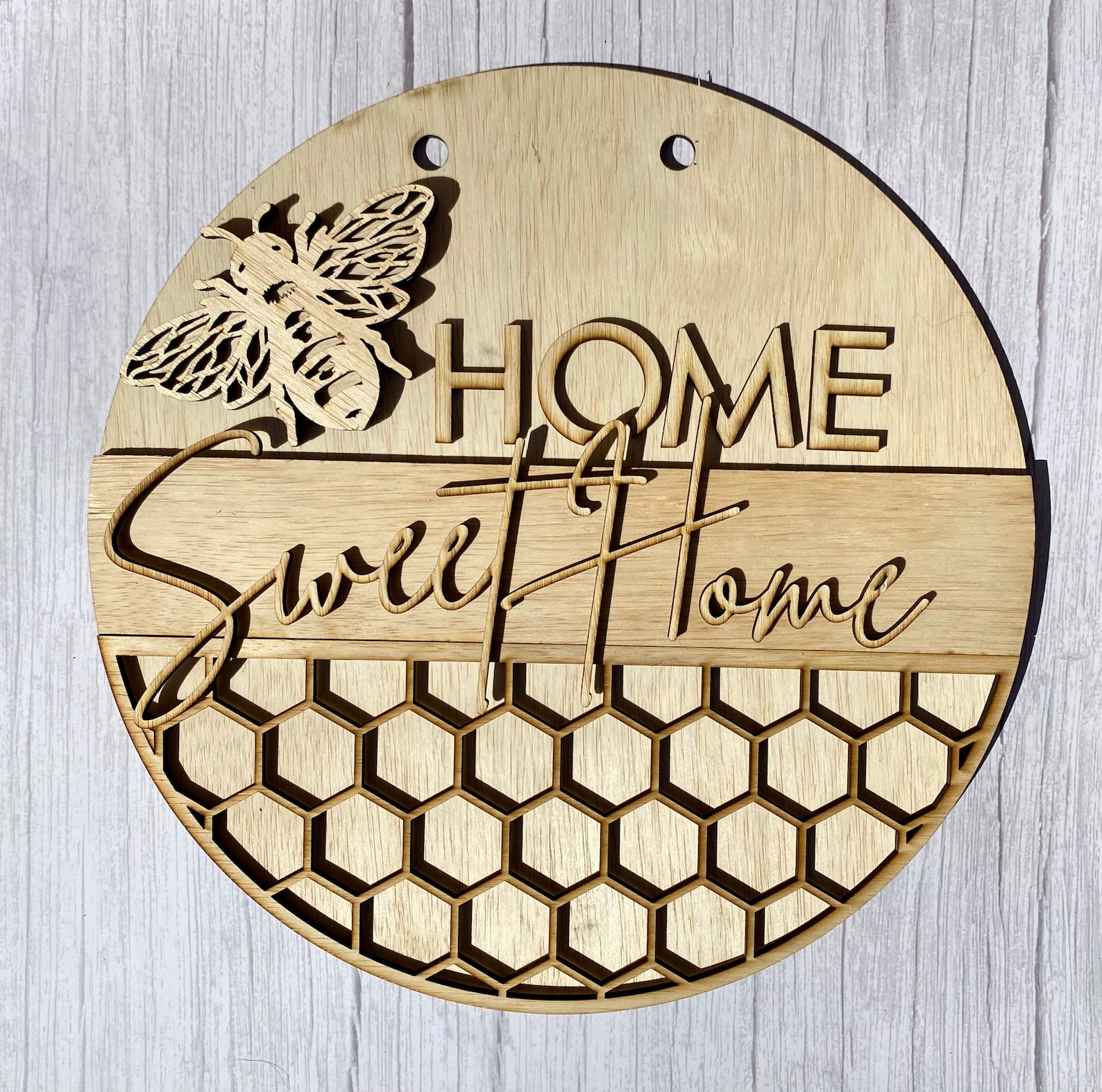 Bees and Honeycomb Home Sweet Home Doorhanger Sign-diy - Etsy
