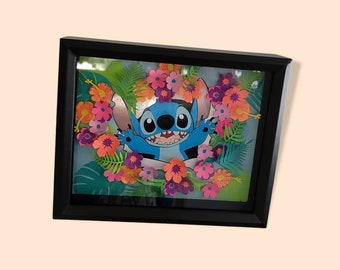 Lilo and Stitch Shadow Box - Etsy UK
