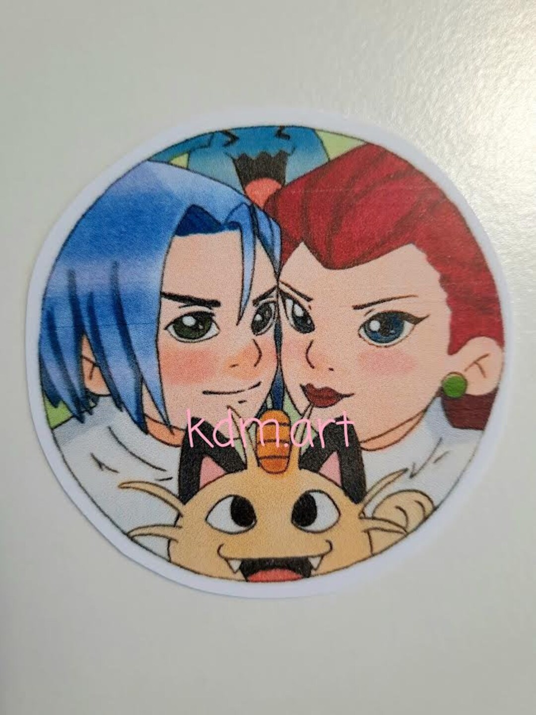 Team Rocket Sticker Jessie James Meowth Pokemon Glossy - Etsy