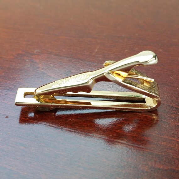 1960's Vintage Tigerseye Tie Clip, 1.3" Tie Accessory… - Gem