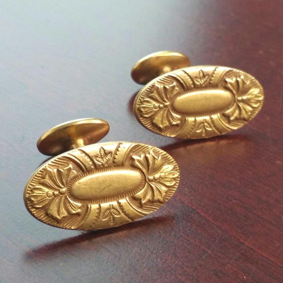 Antique Cufflinks, Edwardian Era-1910's Suit Accessories, Art Nouveau ...