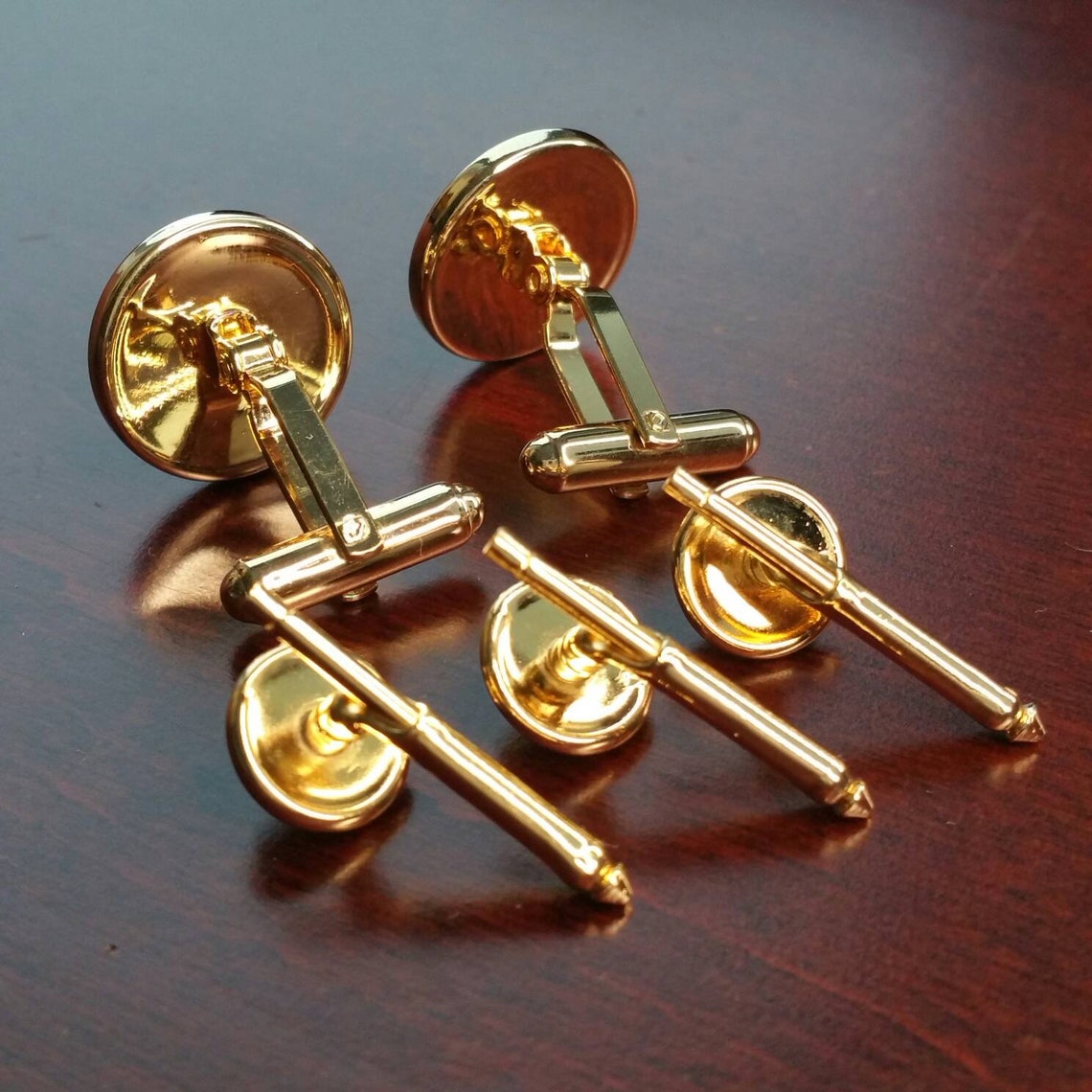 Vintage Mother of Pearl Tuxedo Cufflinks & Studs 5 Piece Tux - Etsy