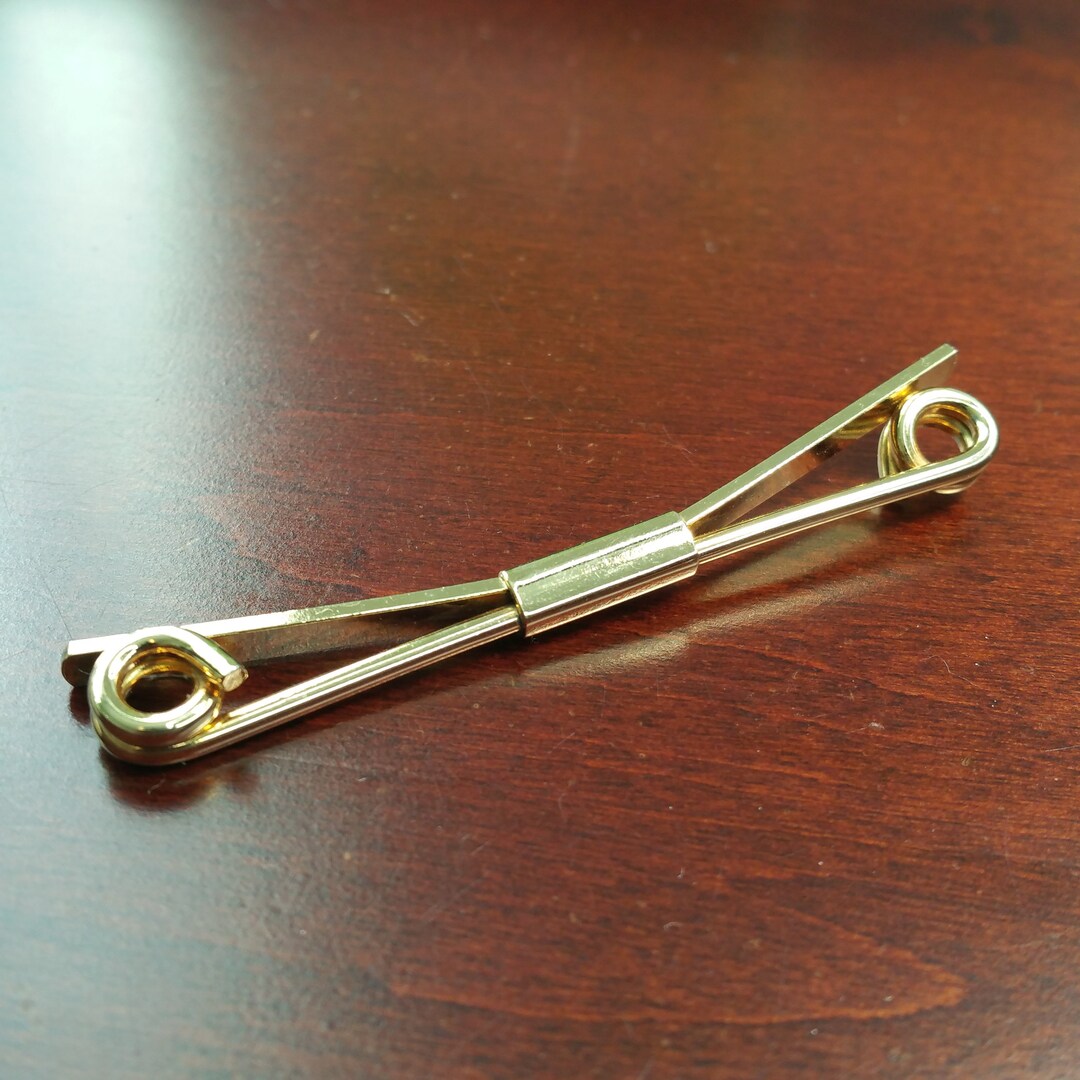 Vintage Collar Clasp, Mid Century Anson Gold Collar Stay, Spiral End ...