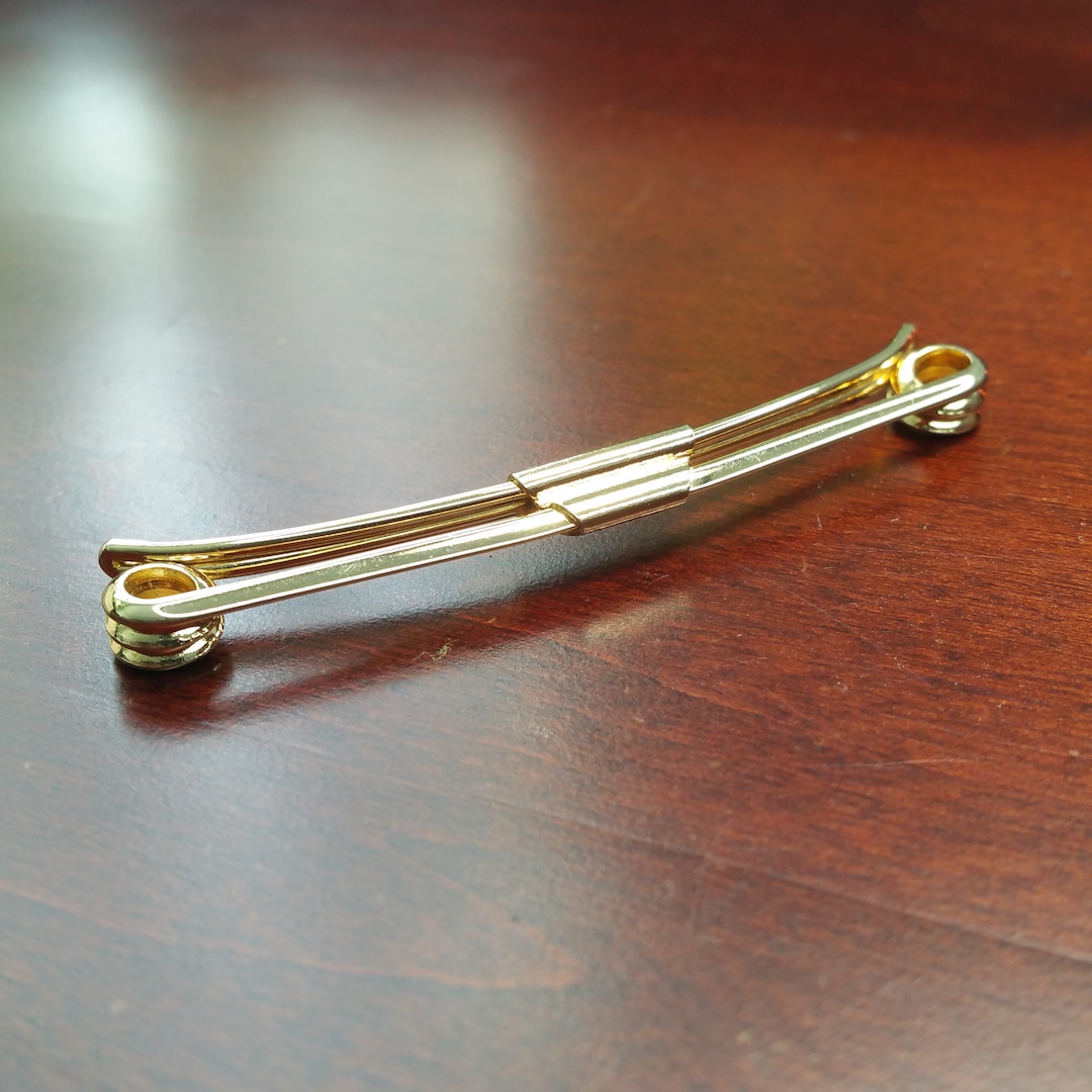 Vintage Collar Clasp 2.1 Gold Collar Stay Spiral End - Etsy