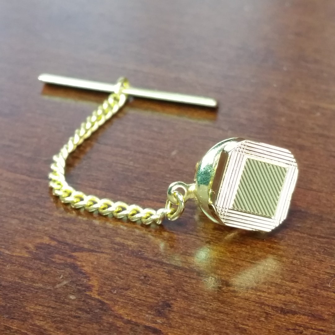 Vintage Tie Tack, 1950's Mid Century Flashy Diamond Cut Tie Pin, Formal ...