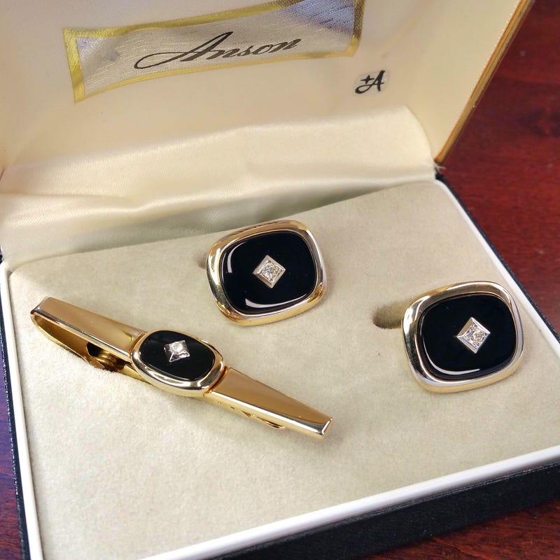 Vintage Cufflink Set - Etsy