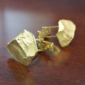 Vintage Gold Nugget Cufflinks, 1950's Suit Accessories, Designer Cuff ...