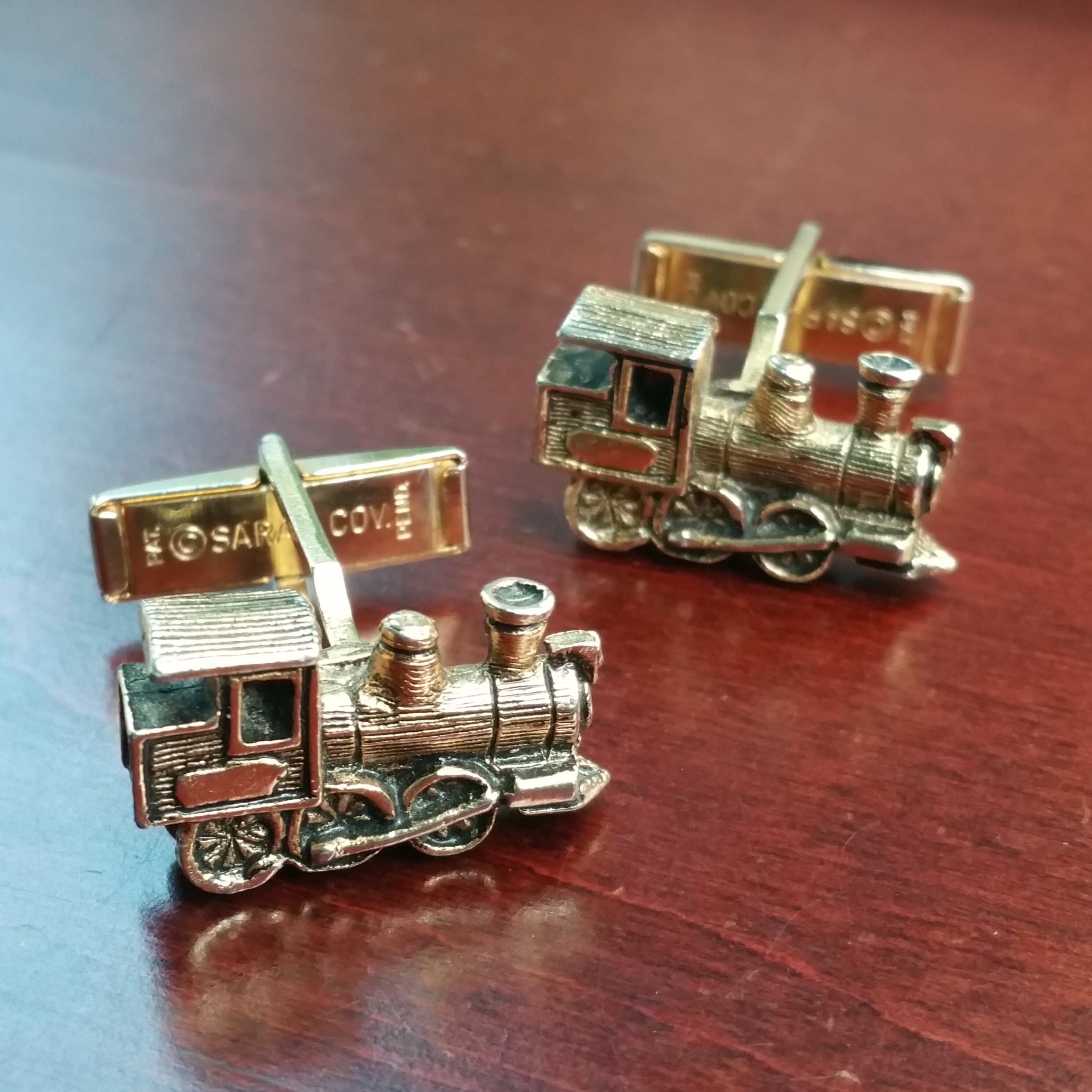 Vintage Train Cufflinks 1960s Sarah Coventry Steam Engine - Etsy