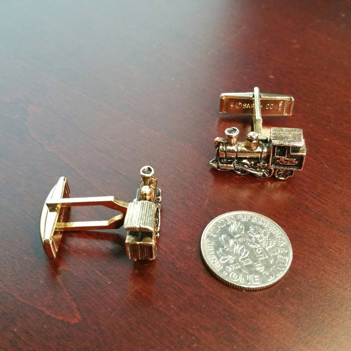 Vintage Train Cufflinks 1960s Sarah Coventry Steam Engine - Etsy