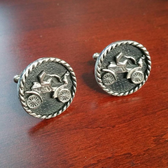 Vintage Classic Car Cufflinks, Ford Model T Cuff Link… - Gem