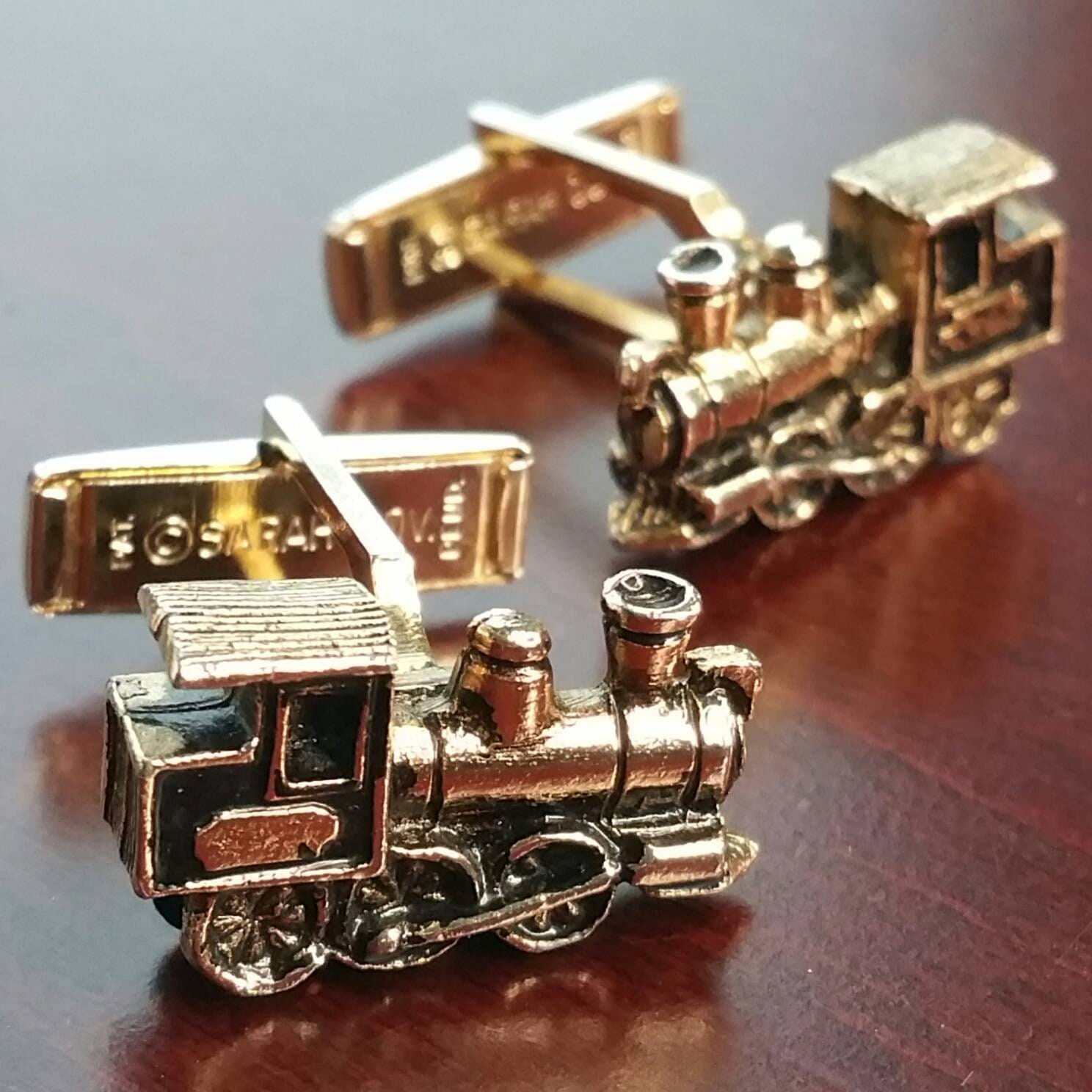 Vintage Train Cufflinks 1960s Sarah Coventry Steam Engine - Etsy