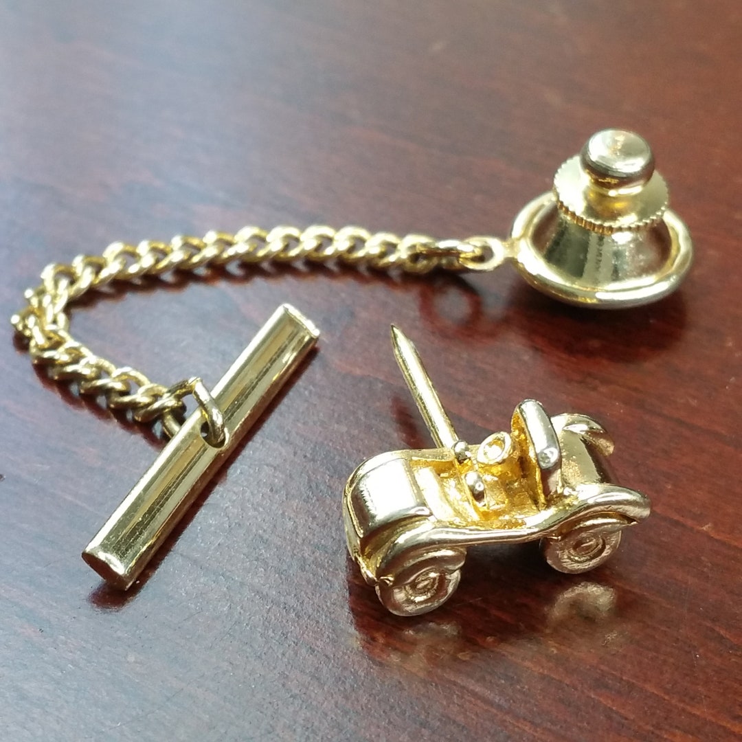 Vintage Classic Car Tie Tack, 1960's Roadster Tie Pin, 3D Car Tie ...