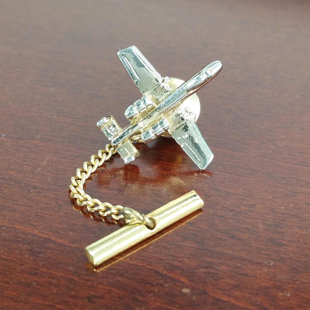 Vintage Fighter Plane Tie Tack, USAF A10 Warthog, 1980's Airplane Tie ...