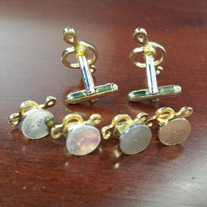 Vintage Music Note Tuxedo Cufflinks & Studs, 6 Piece Treble Clef ...